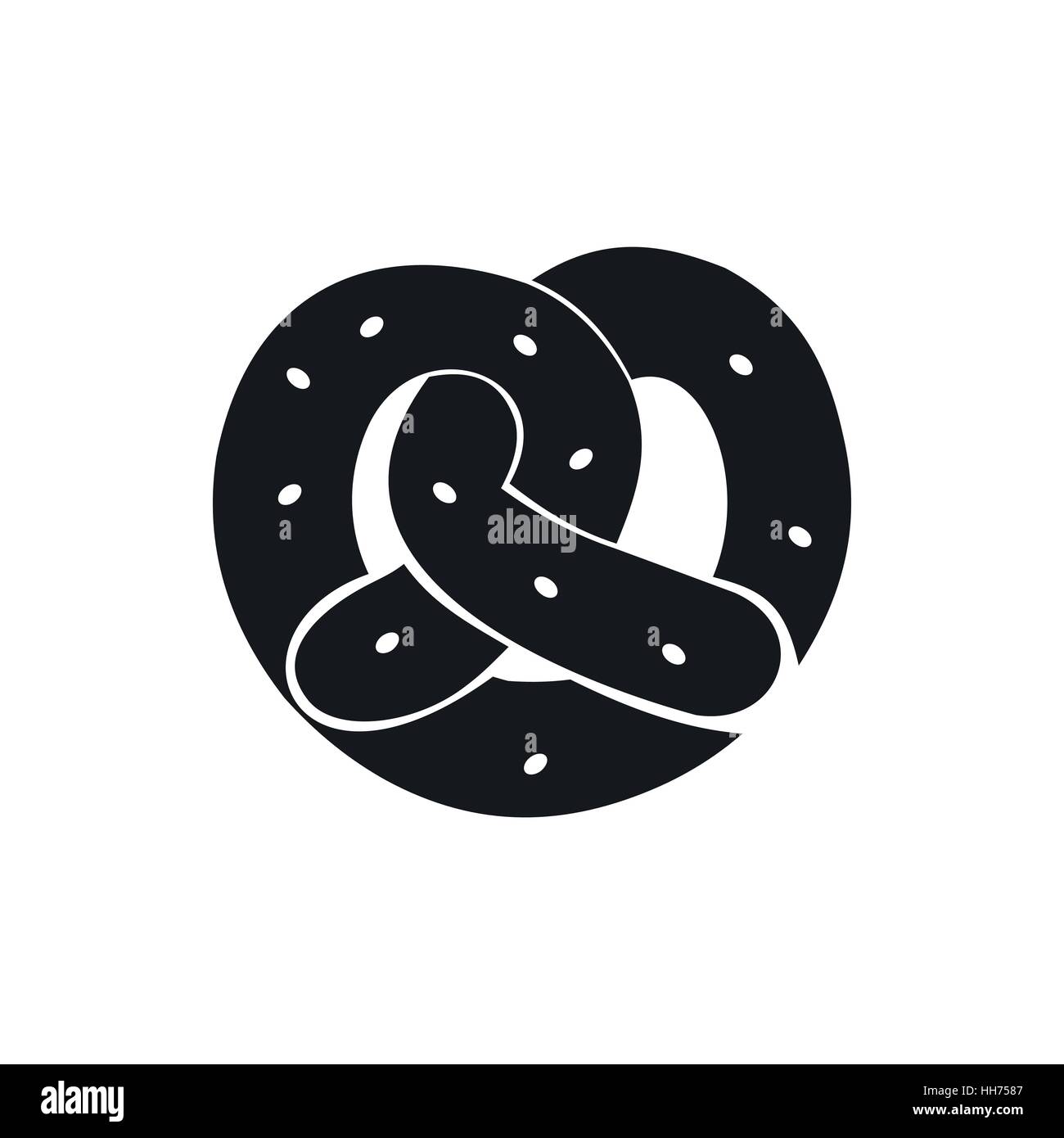 Brezel-Symbol im einfachen Stil Stock-Vektorgrafik - Alamy