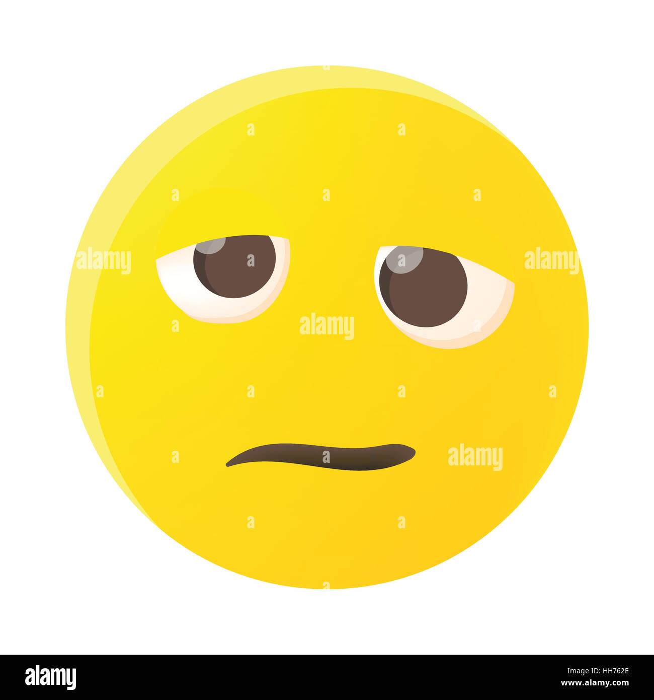 Verwirrt Smiley-Symbol, Cartoon-Stil Stock-Vektorgrafik - Alamy