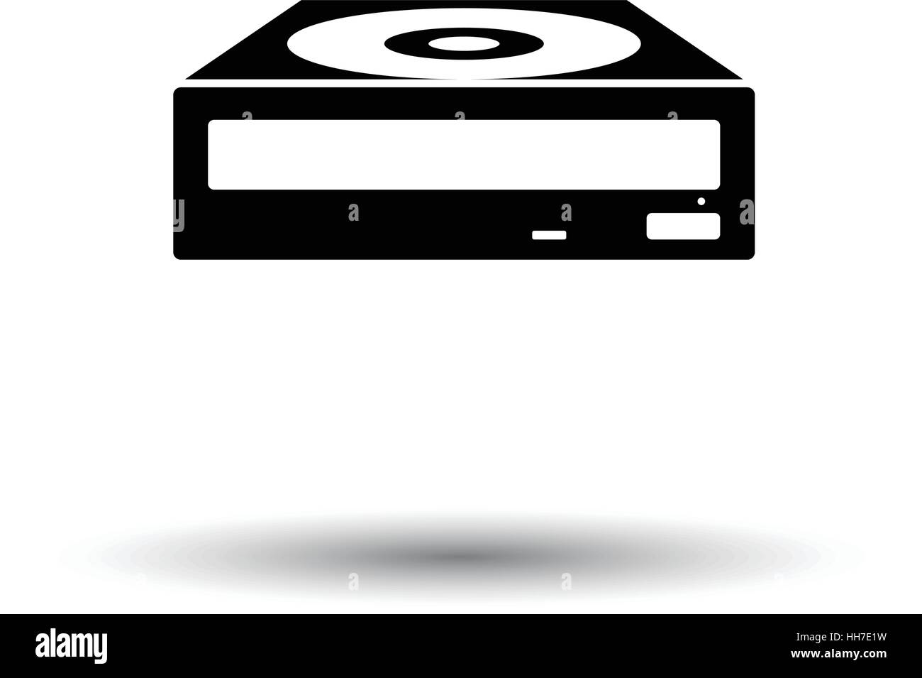 CD-ROM-Symbol. Schwarzer Hintergrund mit weißen. Vektor-Illustration ...