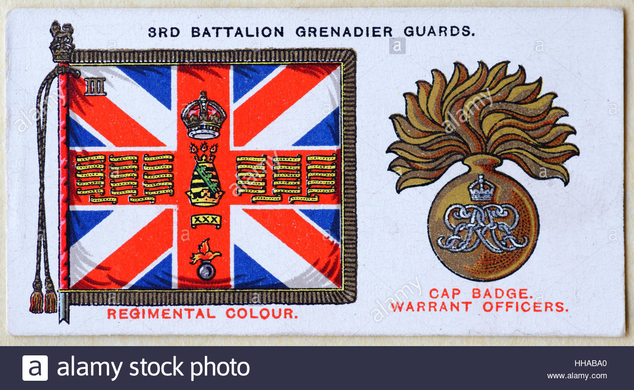 3. Bataillon Grenadier Guards regimental Standard und Kappe Abzeichen ...