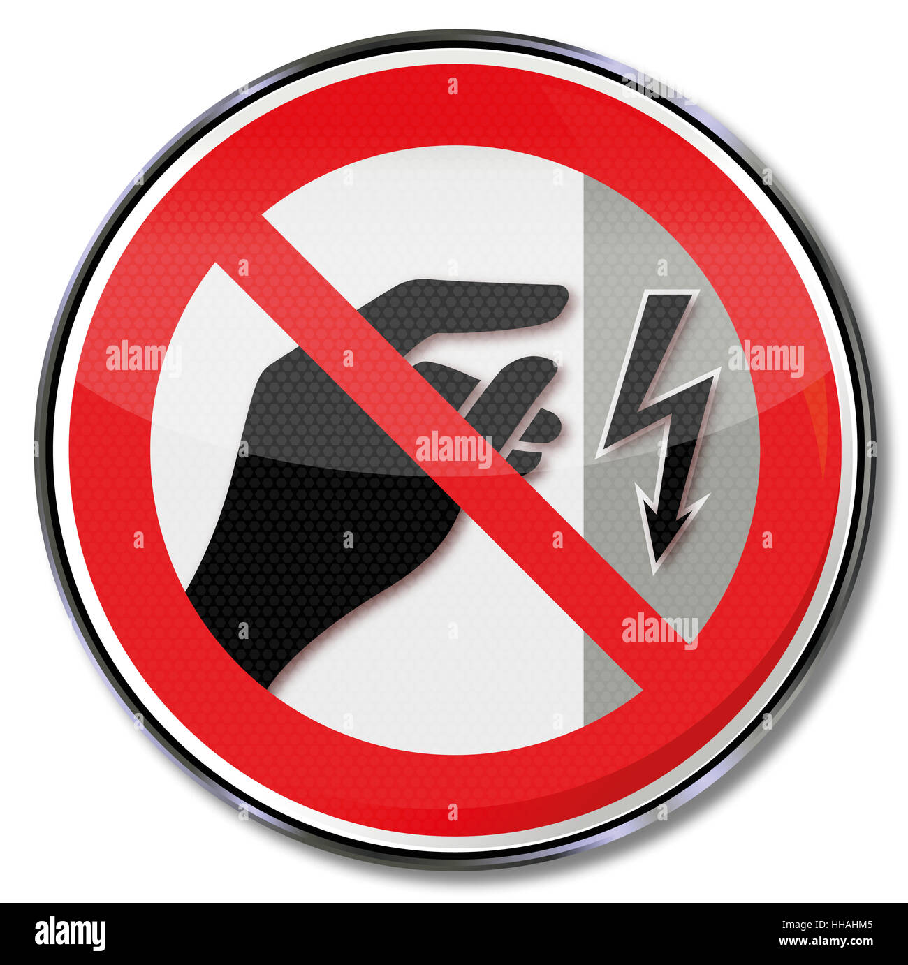 Spannung, Touch, Gehäuse, Gehäuse, Verbot, Gebot, Verbots-Schild nicht ...