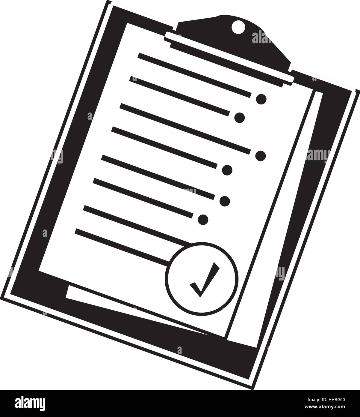 Checkliste-Seite auf weißem Hintergrund. Vektor-illustration Stock ...