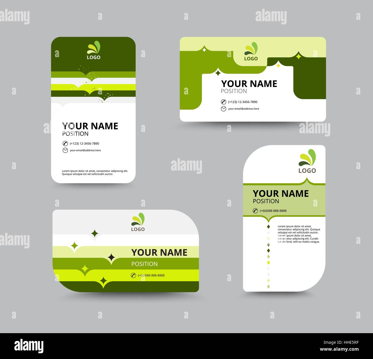 Visitenkarten-Vorlagen, Visitenkarten-Layout-Design, Vektor ...