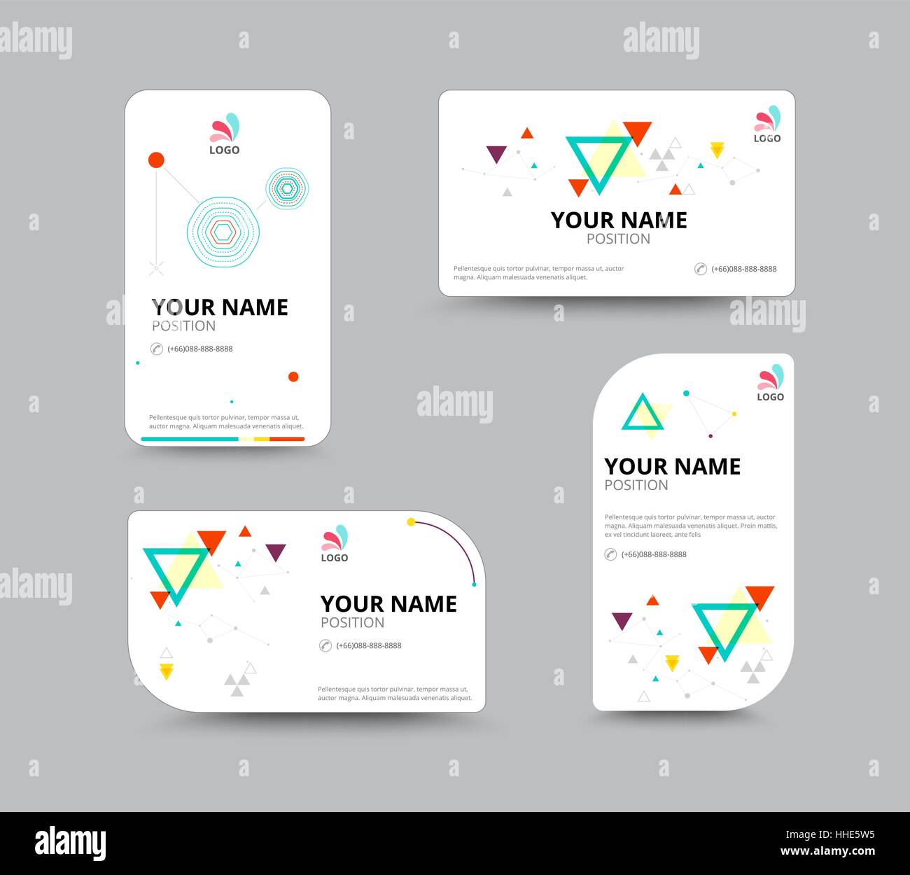 Visitenkarten-Vorlagen, Visitenkarten-Layout-Design, Vektor ...
