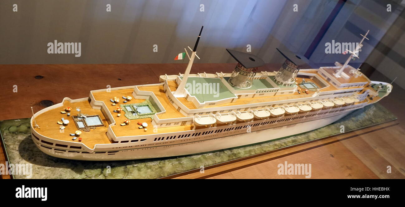 Modell der SS Michelangelo, ein Italienisches Ocean Liner in 1965 für ...