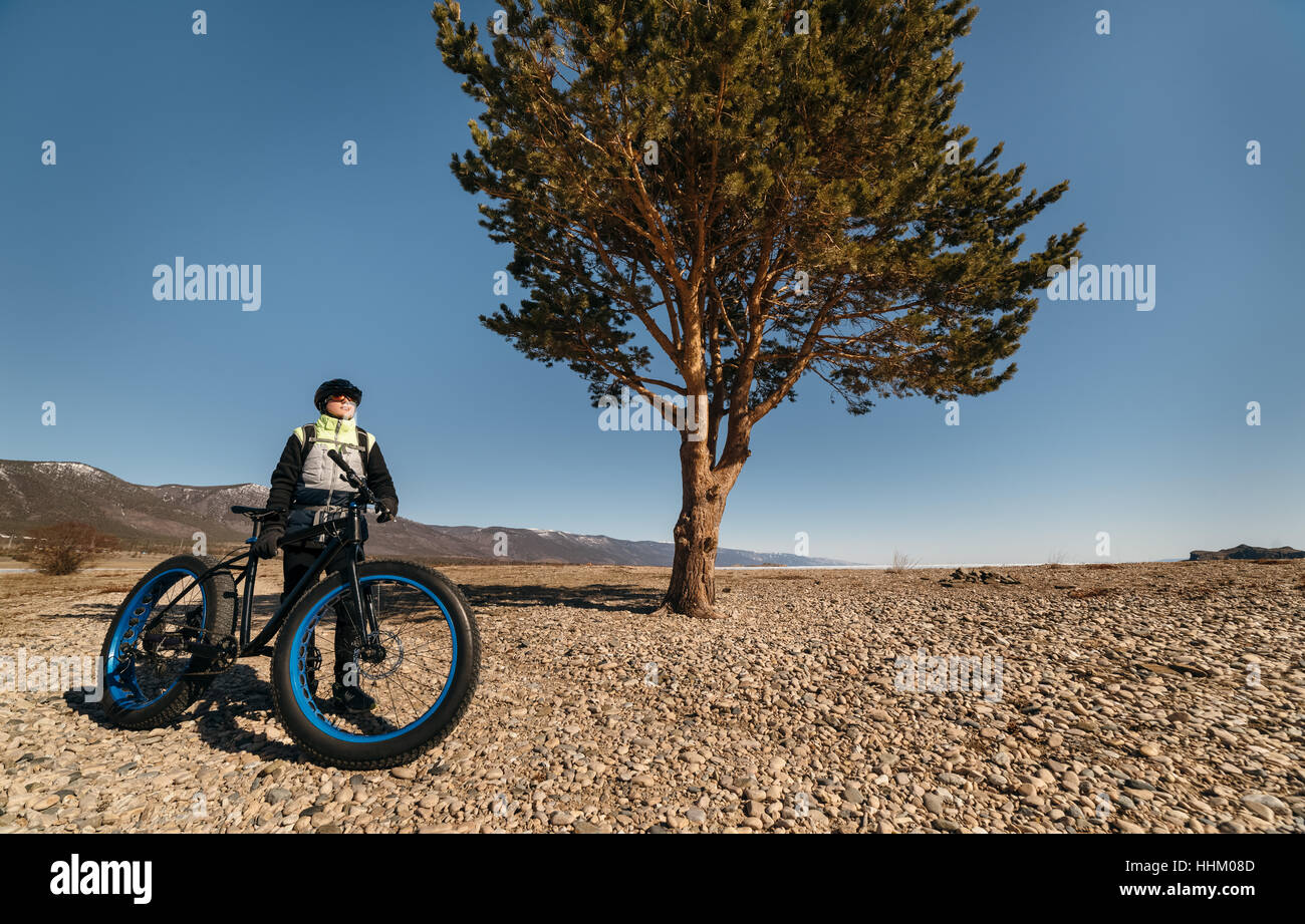 Fatbike (fat-Bike oder mit dem Fahrrad Fett-Reifen Stockfotografie - Alamy