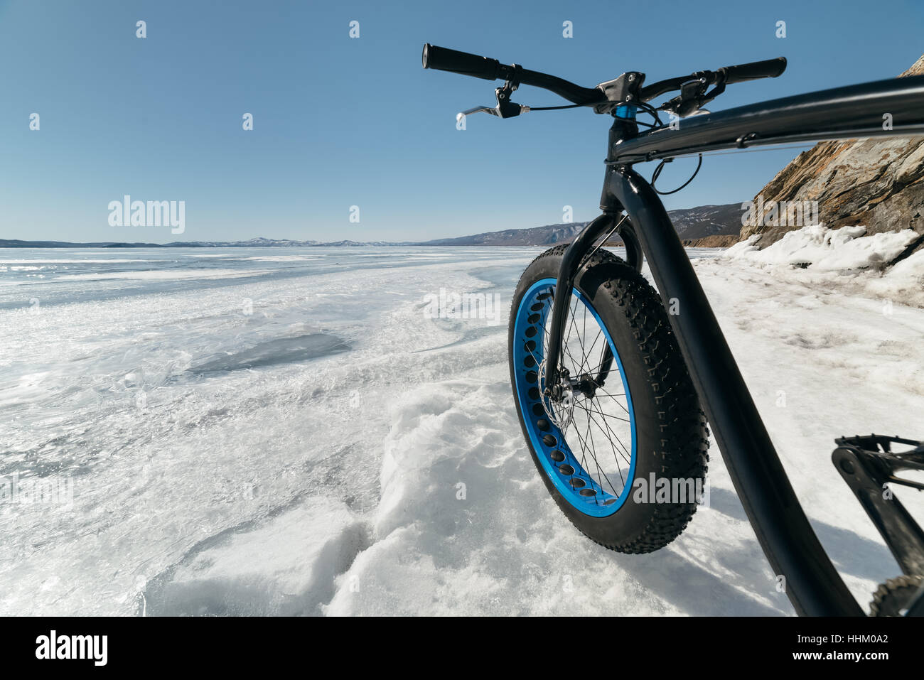 Fatbike (fat-Bike oder mit dem Fahrrad Fett-Reifen Stockfotografie - Alamy