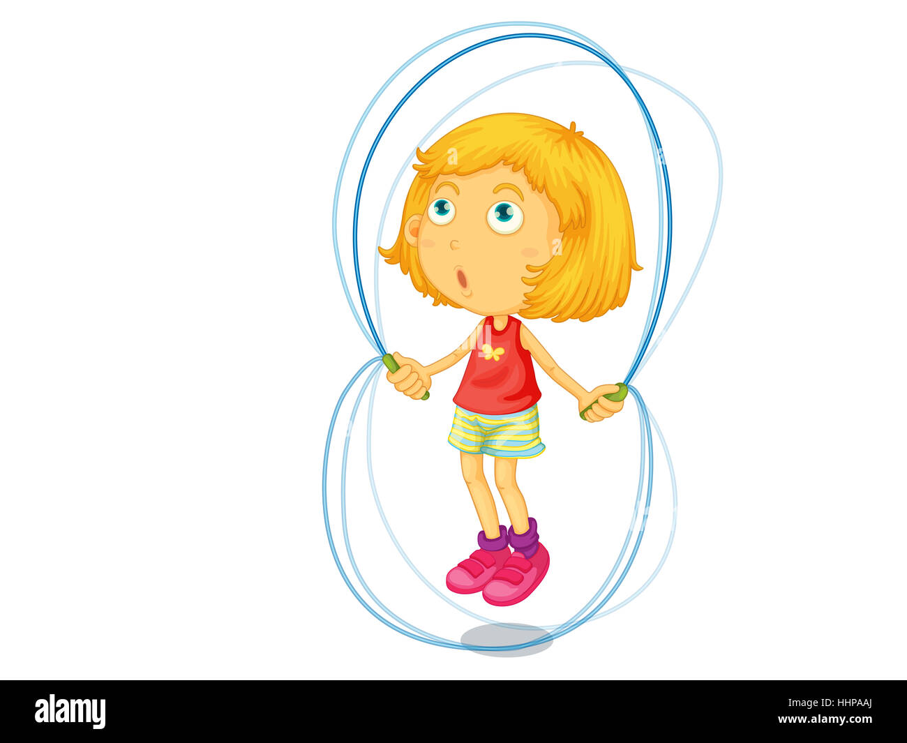 Small Girl Playing Skipping Rope Stockfotos und -bilder Kaufen - Alamy