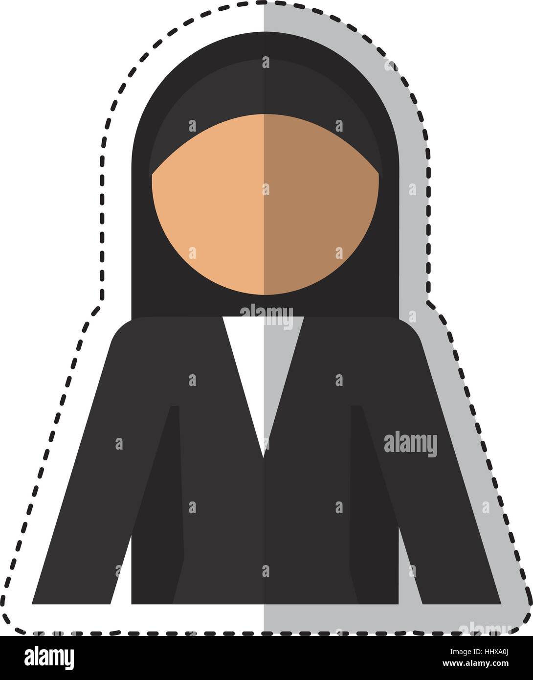 Nonne Avatar isoliert Symbol Vektor-Illustration-design Stock ...