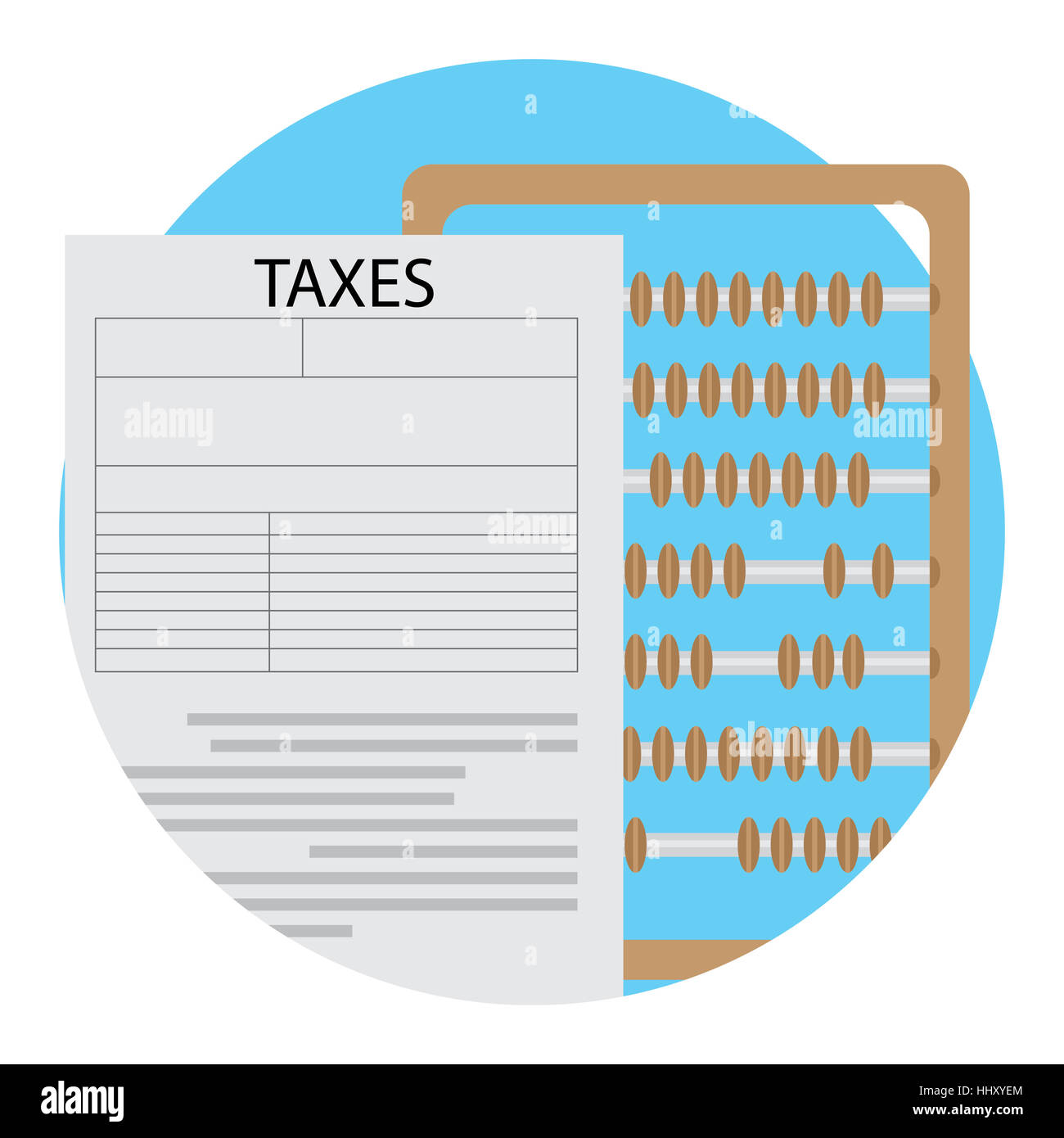 Steuer-Symbol Vektor zu zählen. Steuer mit Abacus Abzeichen Label ...