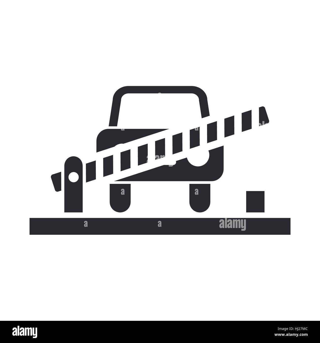 Vektor-Illustration der einzelnen isolierten Grenze Auto-Symbol ...