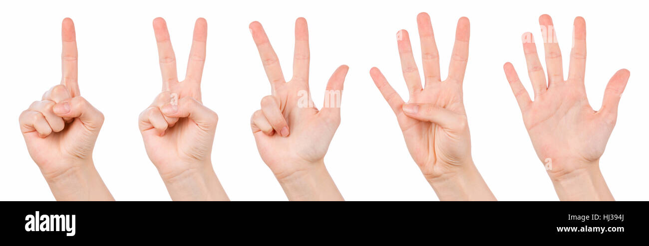Woman number 1 hand gesture -Fotos und -Bildmaterial in hoher Auflösung ...