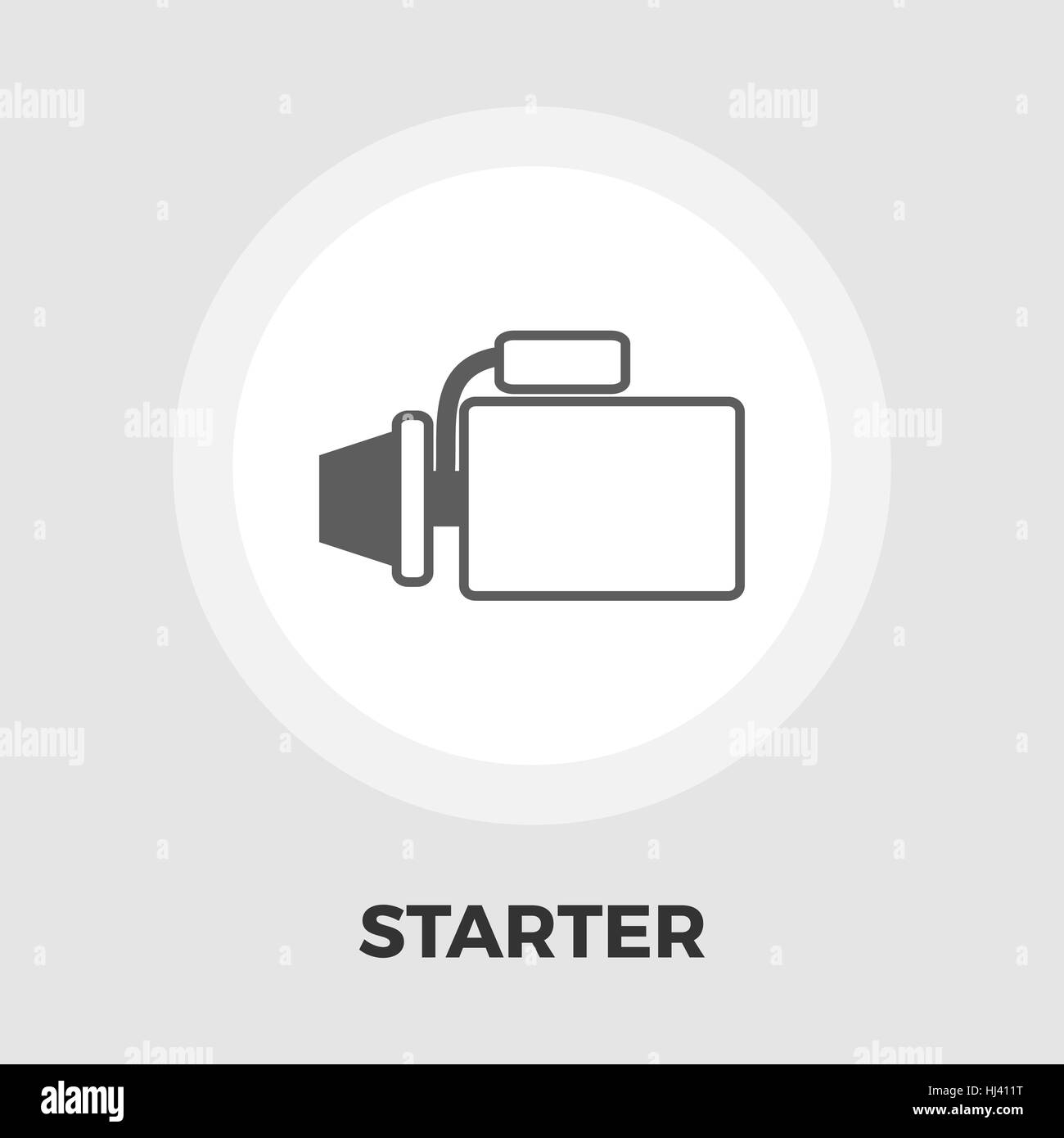 Automotive Starter Symbol Vektor. Flach-Symbol auf dem weißen ...