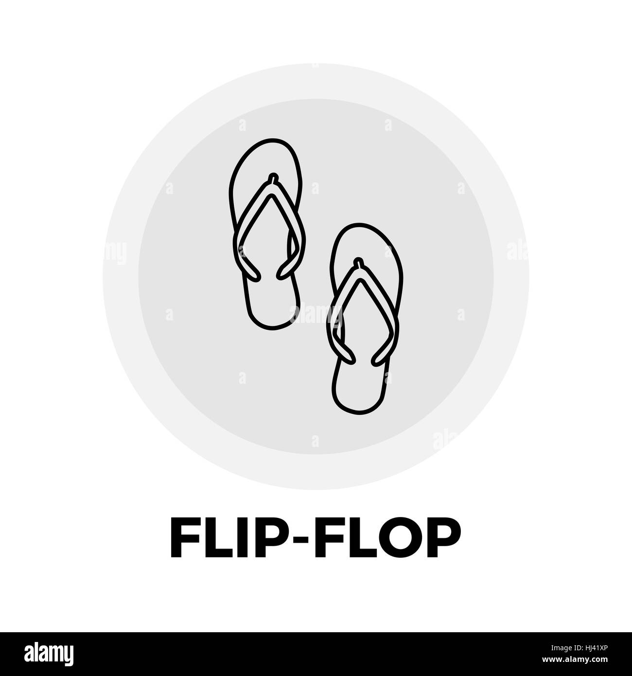 Flip-Flop-Symbol Vektor. Flip-Flop Symbol flach. Flip-Flop-Symbolbild ...