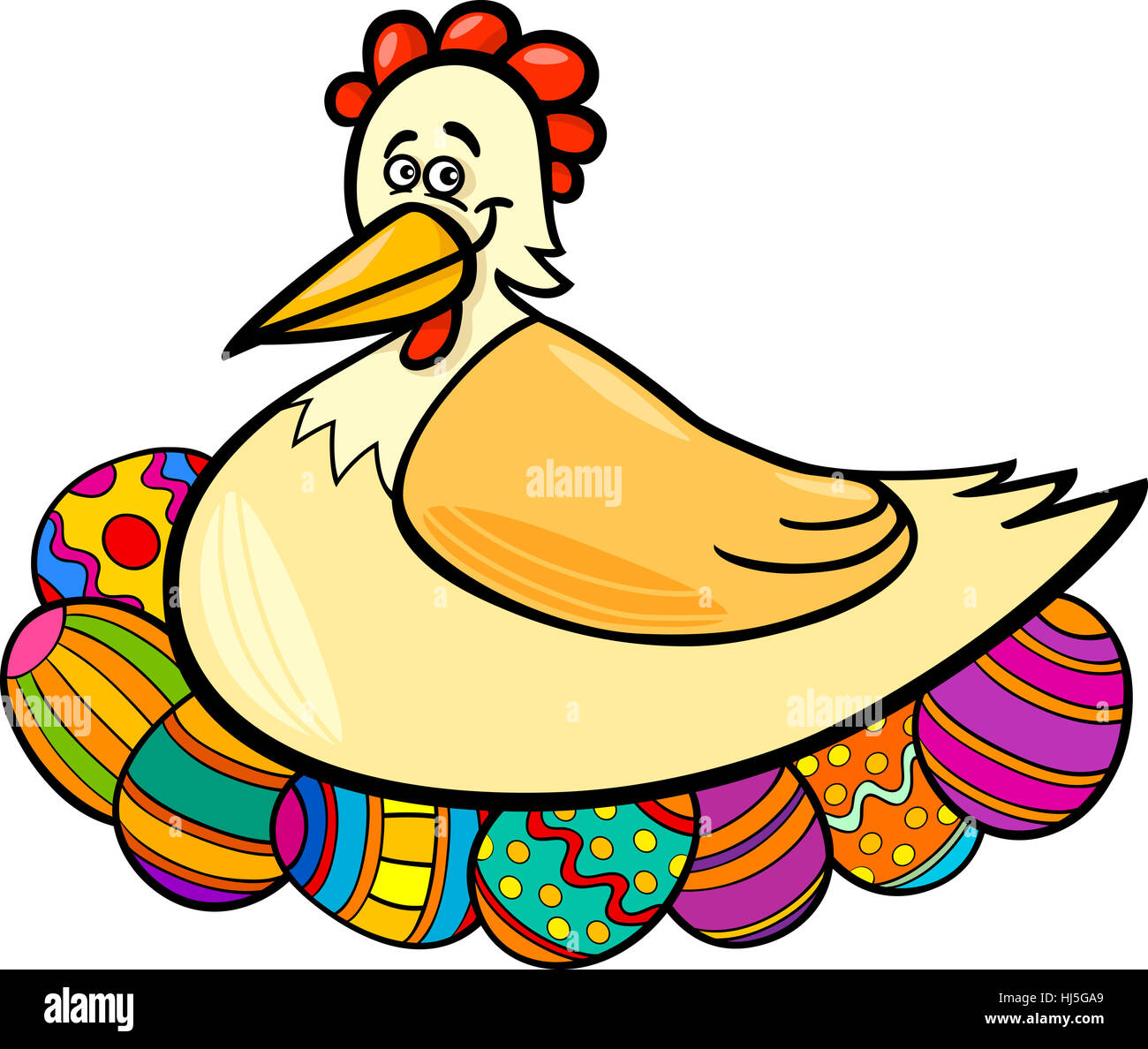 Ostern, Illustration, Osterei, Ei, Huhn, Henne, Cartoon, Urlaub, lachen ...