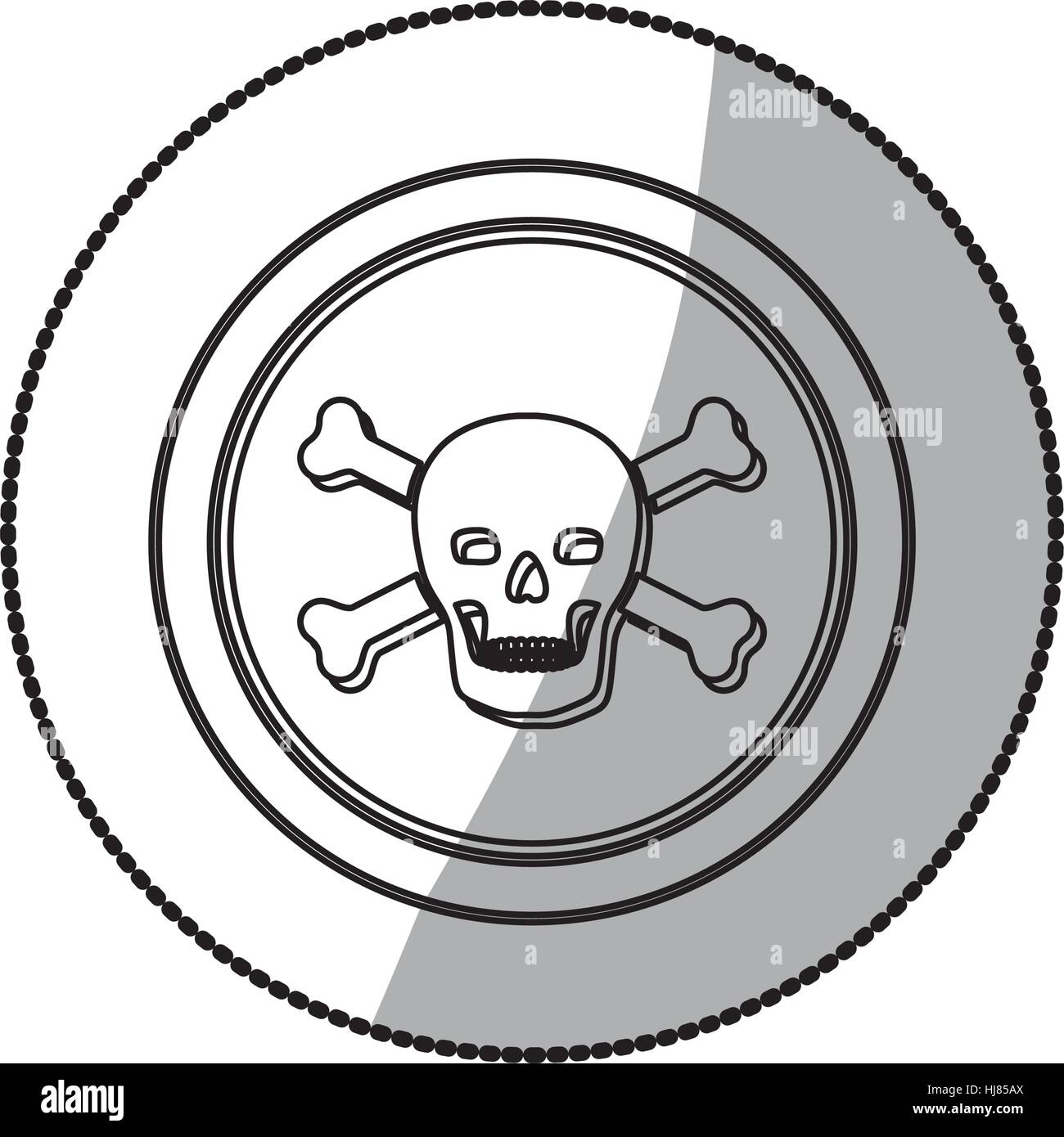 Schädel Tod Symbol Symbol Vektor Illustration Grafik-design Stock ...