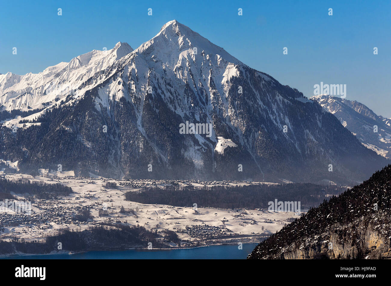 Winter, Schweiz, Niesen, Niesen, Schnee, Berg, Berge, Winter ...