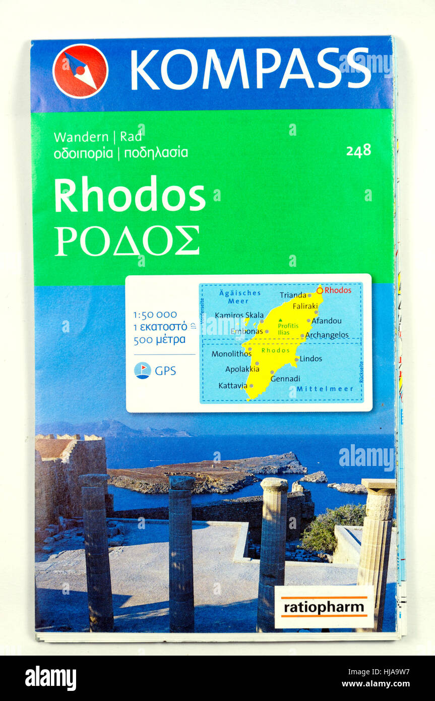 Rhodos Karte Stockfotos und -bilder Kaufen - Alamy