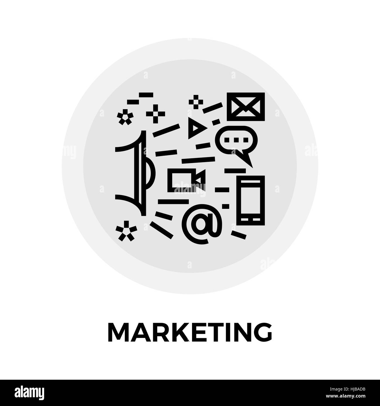 Marketing-Symbol Vektor. Flach-Symbol auf dem weißen Hintergrund ...