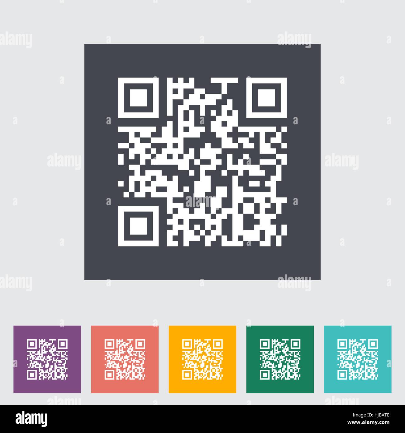 QR-Code. Einzelne Farbe flach Symbol. Vektor-Illustration Stock-Vektorgrafik - Alamy