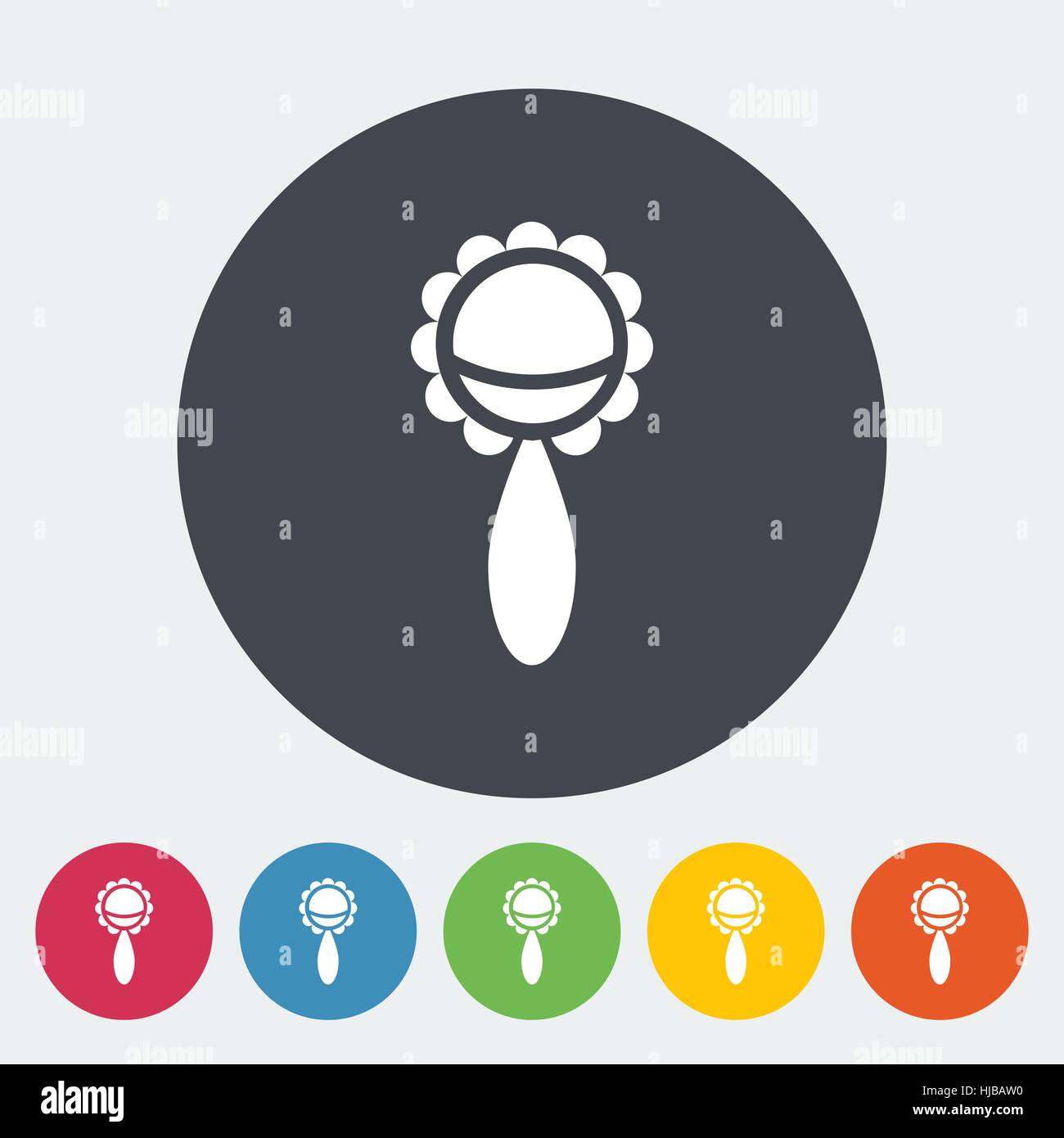 Rassel-Symbol. Flache Vektor im Zusammenhang mit Icon-Set für Web und ...