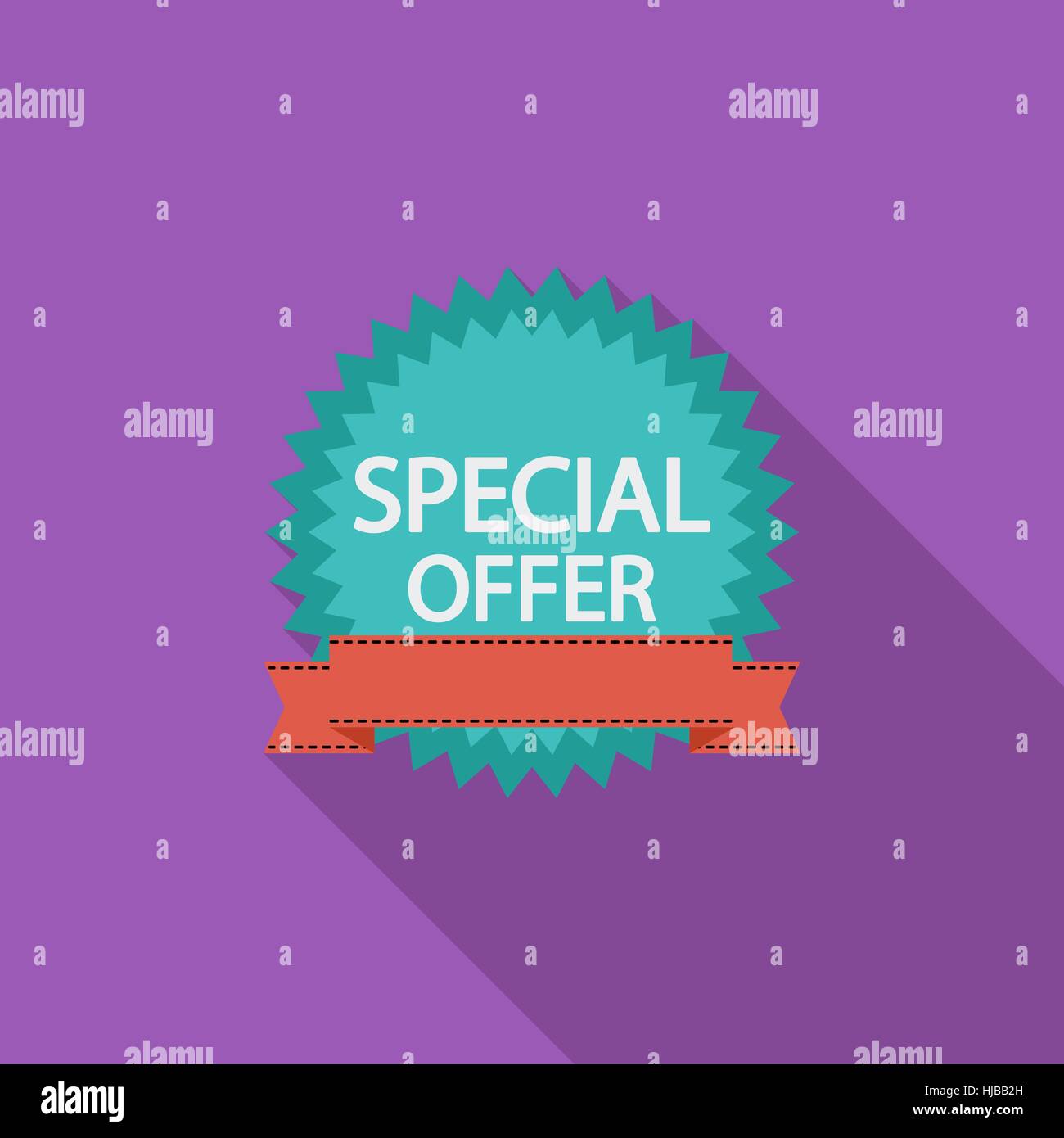 Spezielles Angebot-Symbol. Flache Vektor zugehörige Symbol mit langen ...