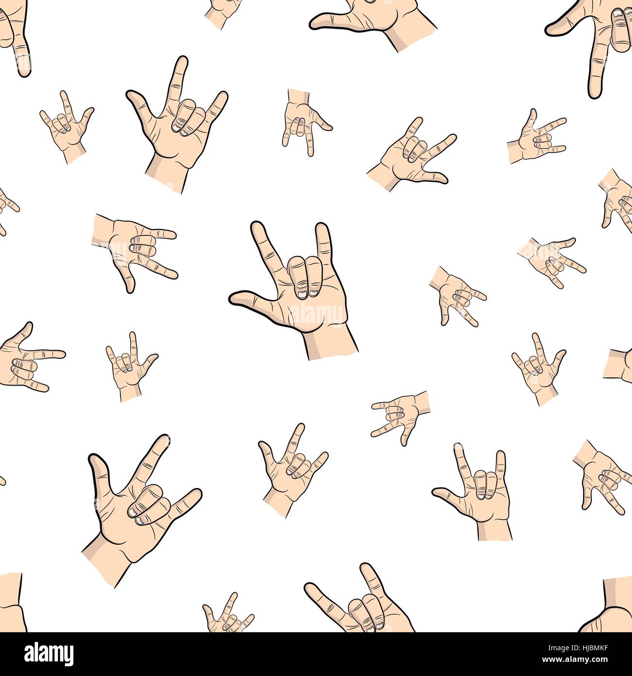 Rock hand symbol Stock-Vektorgrafiken kaufen - Alamy