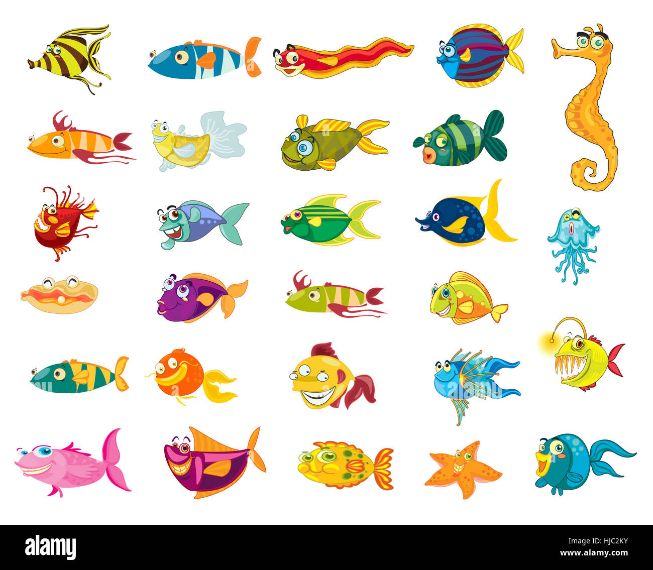 Comic, Tier, Fisch, Augen, Illustration, Serie, Tail, Flossen ...