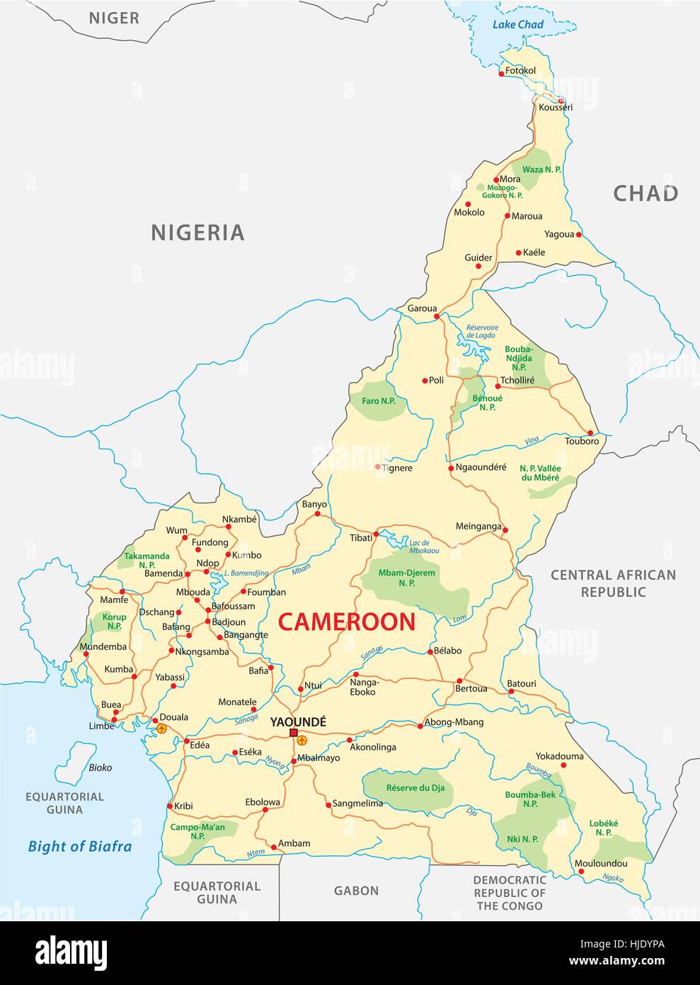 Cameroon map Stock-Vektorgrafiken kaufen - Alamy