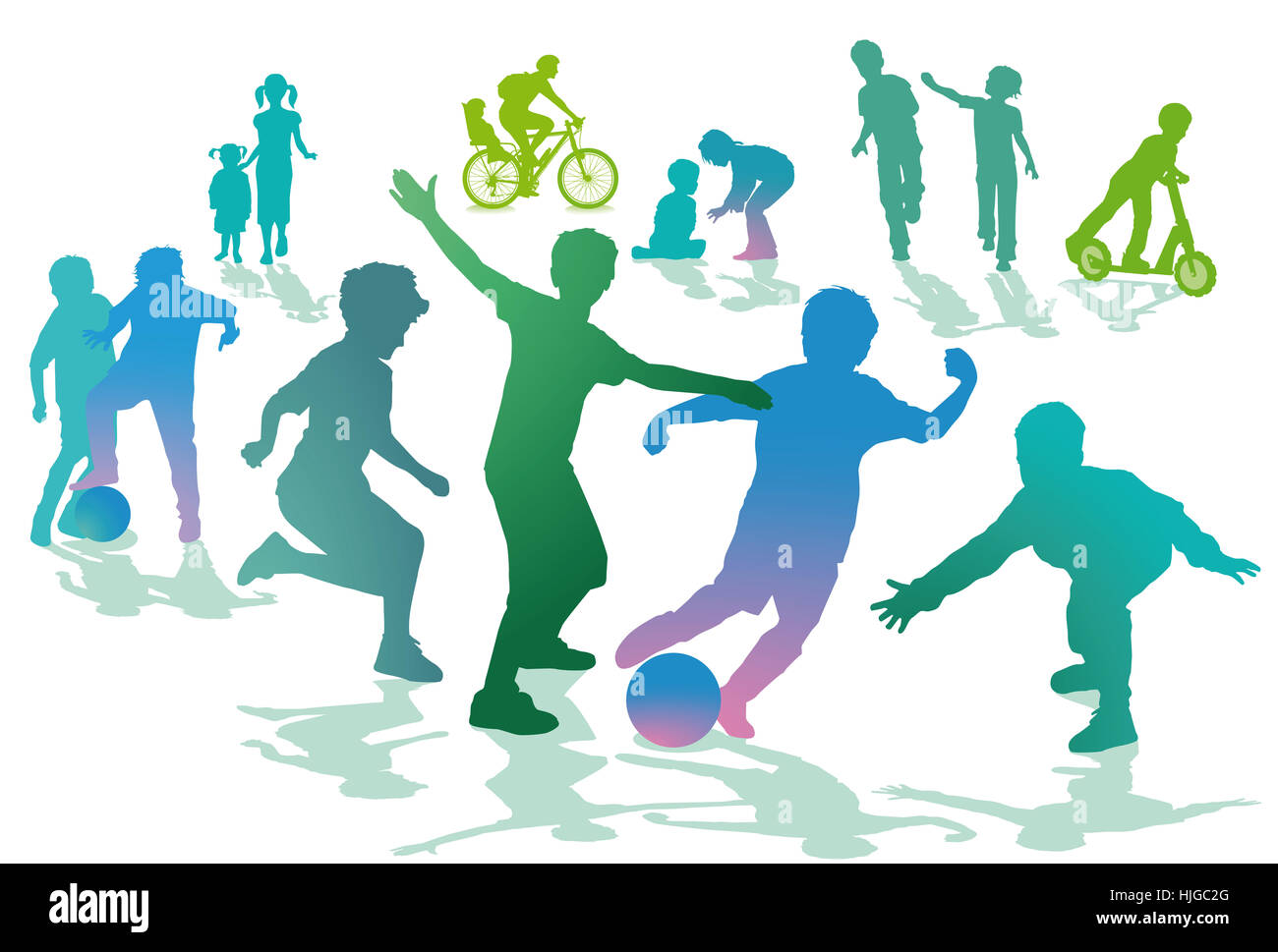 Kinder schule fahrrad Ausgeschnittene Stockfotos und -bilder - Alamy