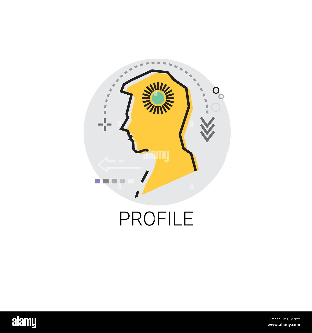 Profil-Symbol männlicher Skizze Avatar Stock-Vektorgrafik - Alamy