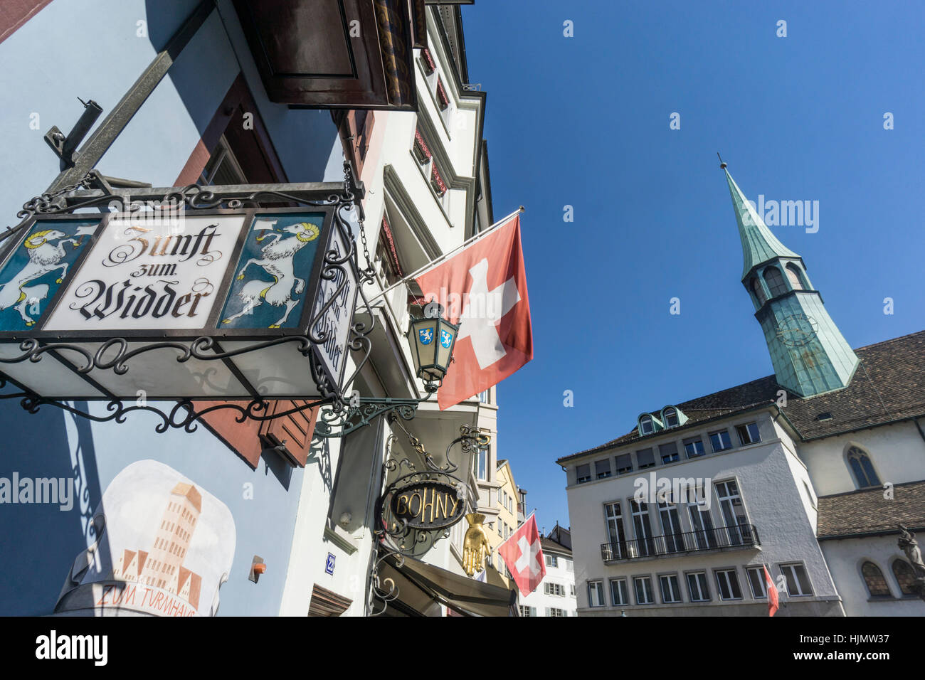 Augustinergasse, Agustiner Gasse, Zunft Zum Widder Zeichen, Gilde ...