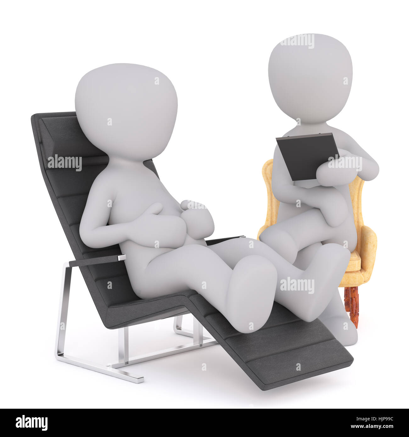 Generische grau 3d Cartoon Figuren in Psychiater Office - Cartoon ...