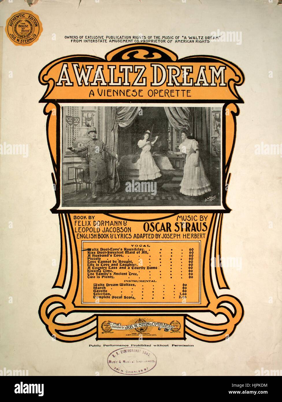 Noten-Cover-Bild des Liedes "No 7 Walzer Duett Love Roundelay", mit ...