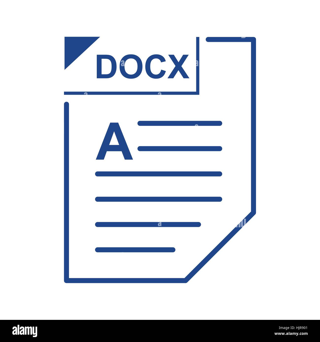DOCX-Datei-Symbol im Cartoon-Stil auf einem weißen Hintergrund Stock ...