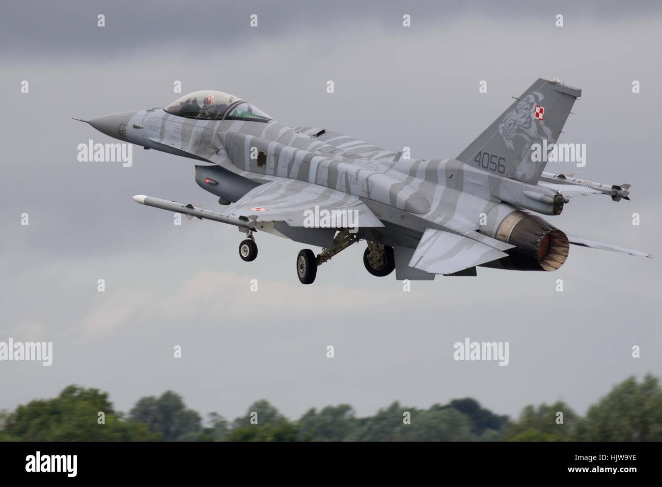 Polnische Luftwaffe F-16 C "Tiger Demo Team Stockfotografie - Alamy