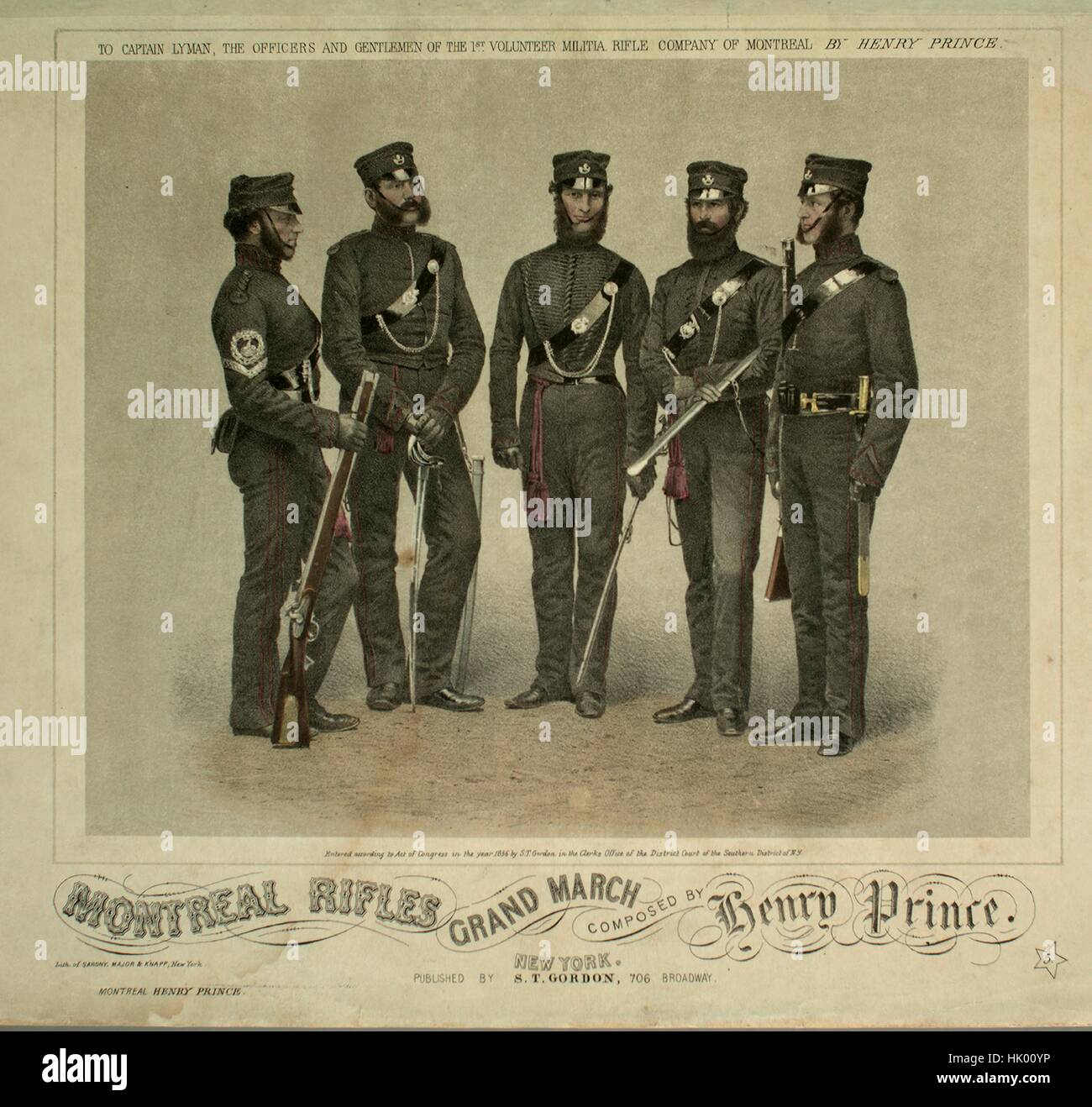 Noten-Cover-Bild des Liedes "Montreal Gewehre Grand March", mit ...