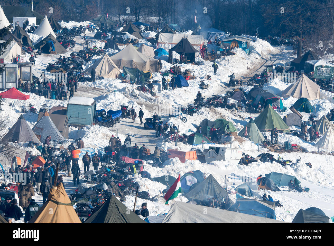 Thurmansbang, Deutschland. 27. Januar 2017. Blick auf den Garten der ...