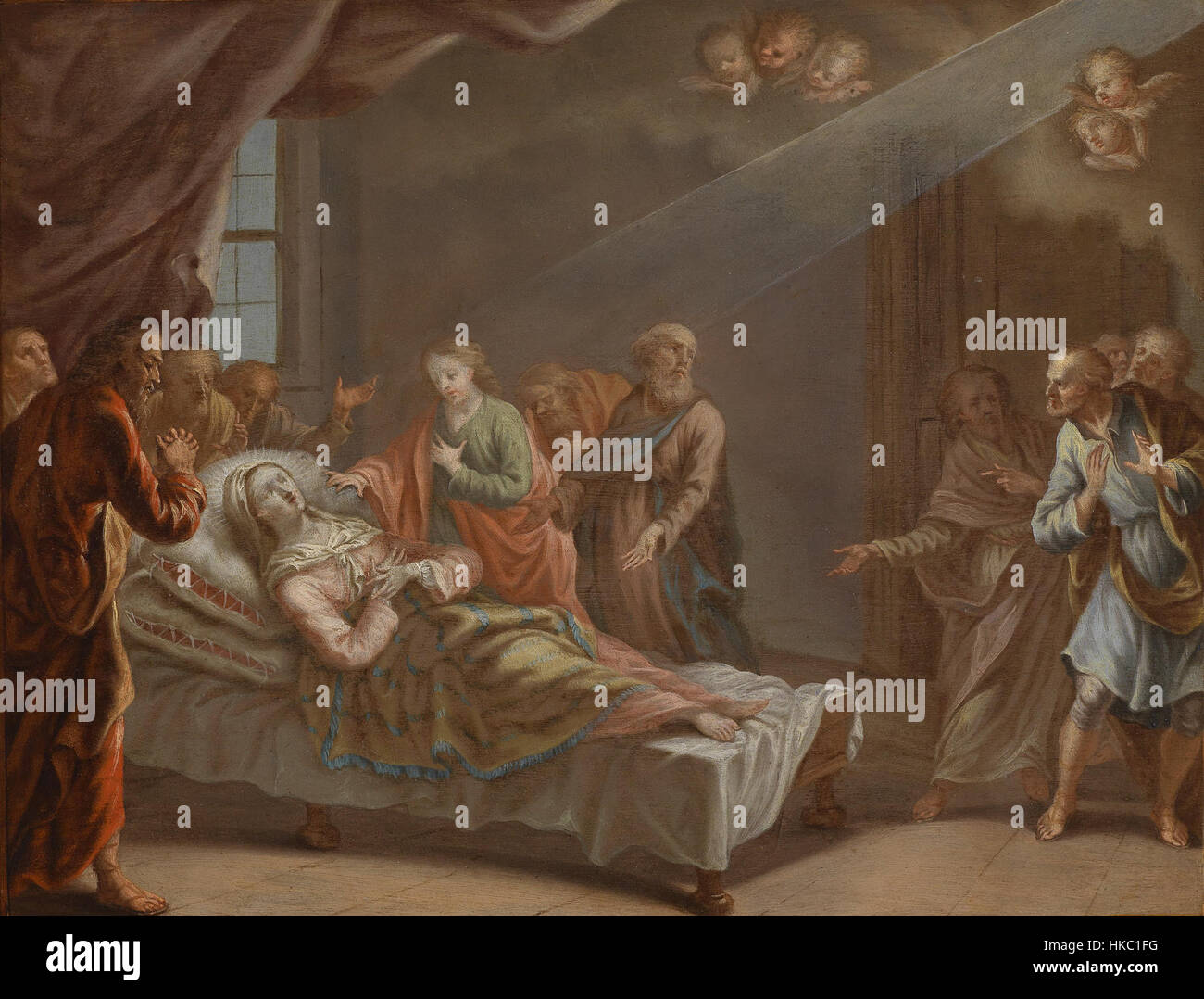 Dieses Kunstwerk von Johann Baptist Schmon mit dem Titel „Tod Mariens“ stellt den Tod der ...