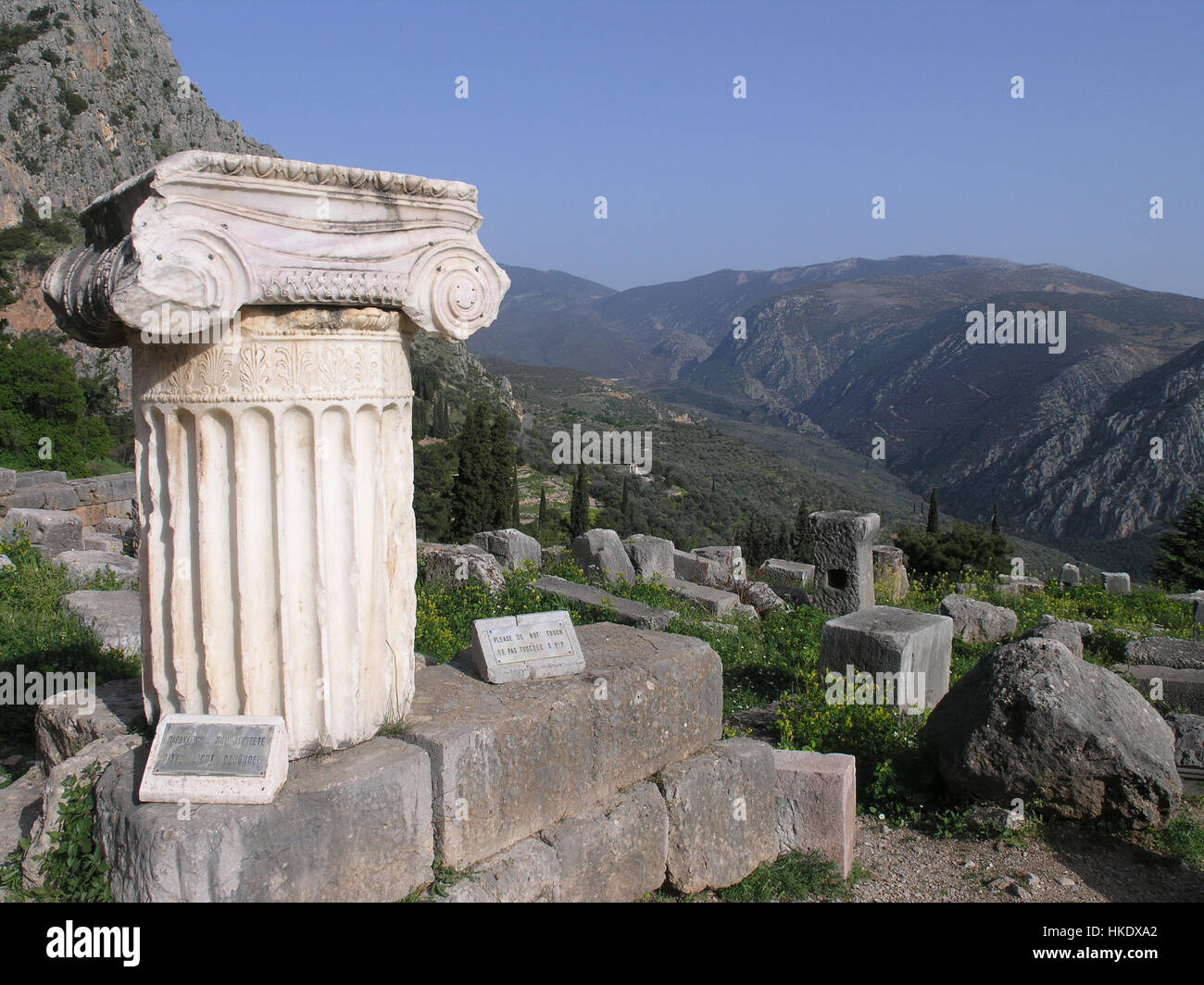 Ionischen Kapital an das Orakel von Delphi, Griechenland ...