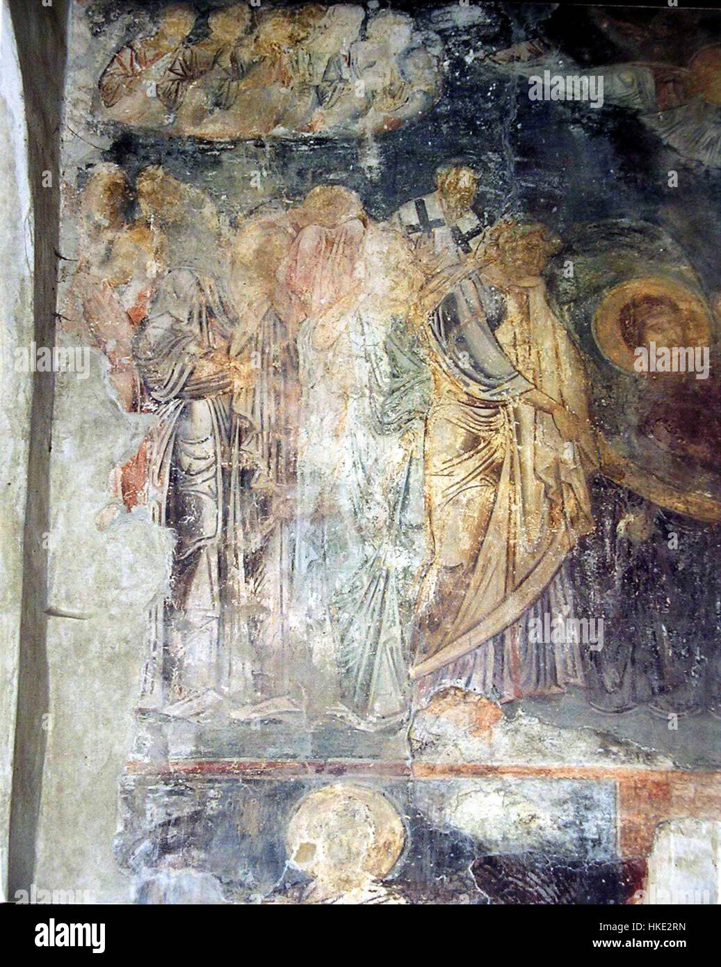 Die Fresken in der Kirche St. Sophia in Ohrid, die auf die byzantinische Zeit zurückgehen ...