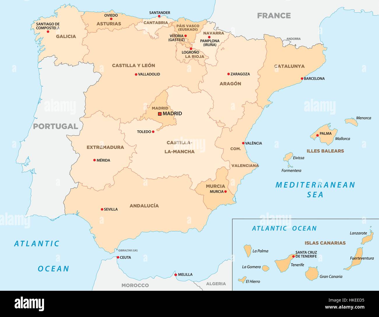 Galicia spain europe map Stock-Vektorgrafiken kaufen - Alamy