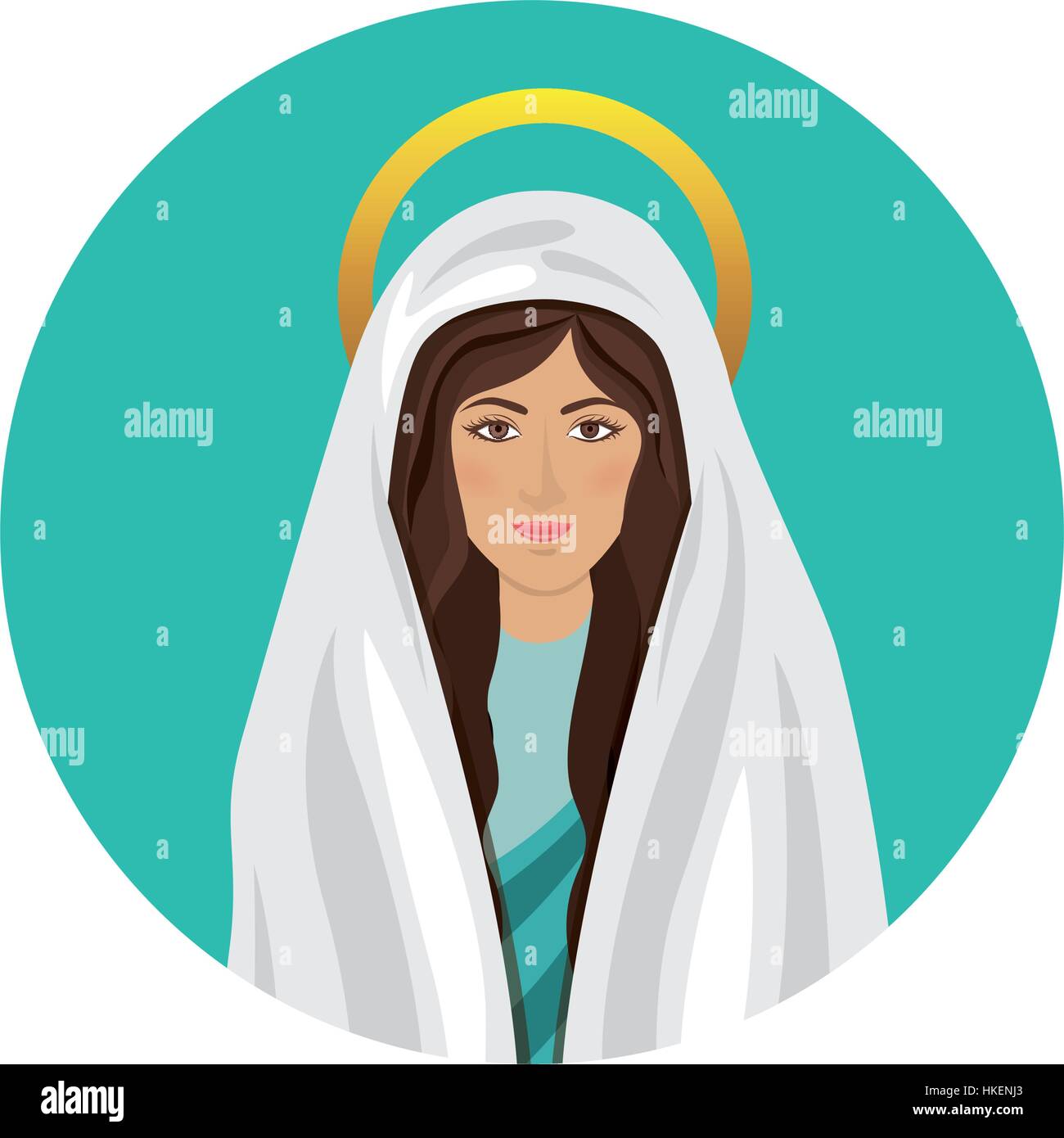 Heilige Jungfrau Maria Symbol Vektor Illustration Grafik-design Stock ...
