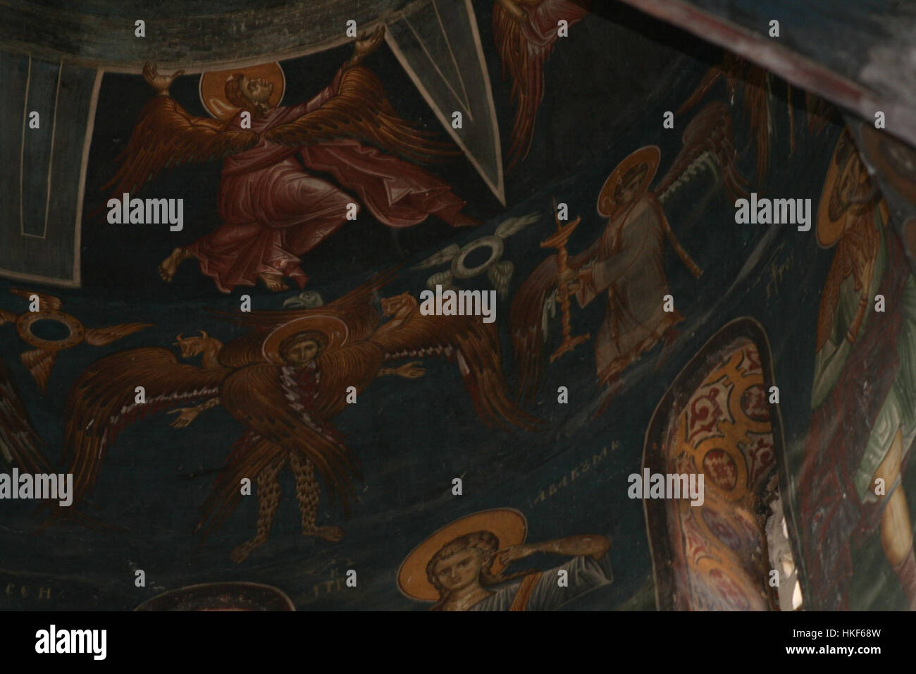Die Fresken aus der Kirche des Heiligen Michael des Erzengels in Lesnovo, Bulgarien, sind ...