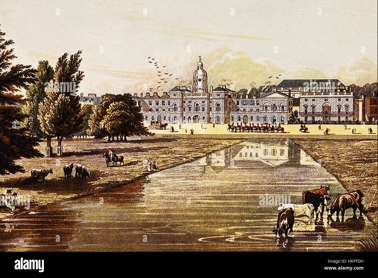 Dieses Kunstwerk von Robert Havell zeigt die House Guards und das ...