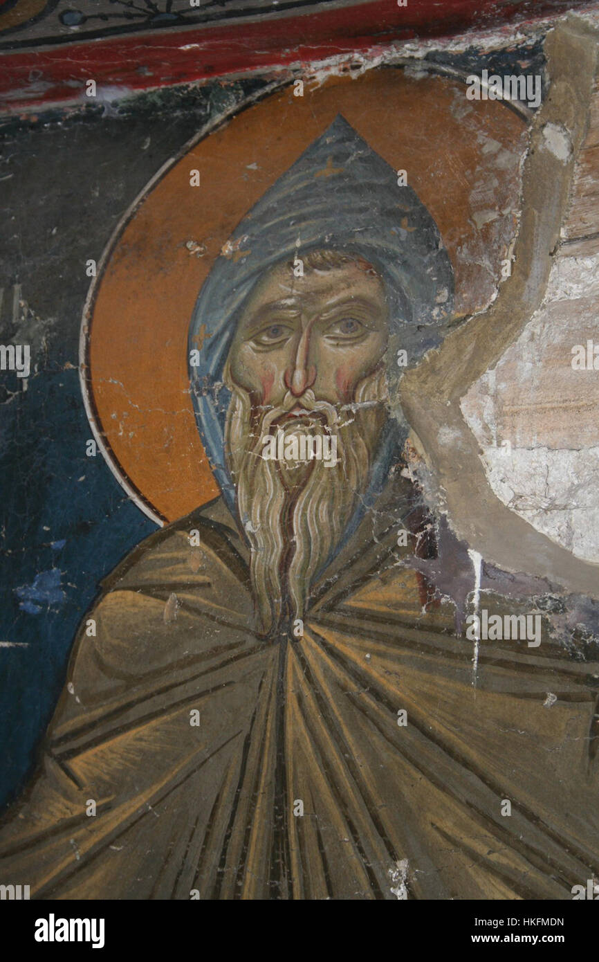 Die Fresken der Erzengelkirche Michael in Lesnovo sind wichtige Beispiele mittelalterlicher ...