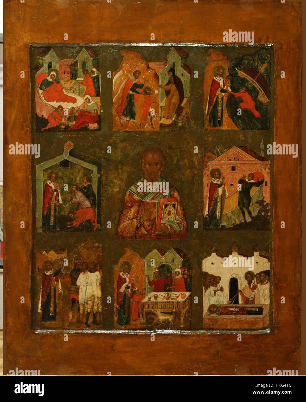 Sankt Nikolaus-Vita-Symbol (Jaroslaw, 17. c, Belarus Stockfotografie ...