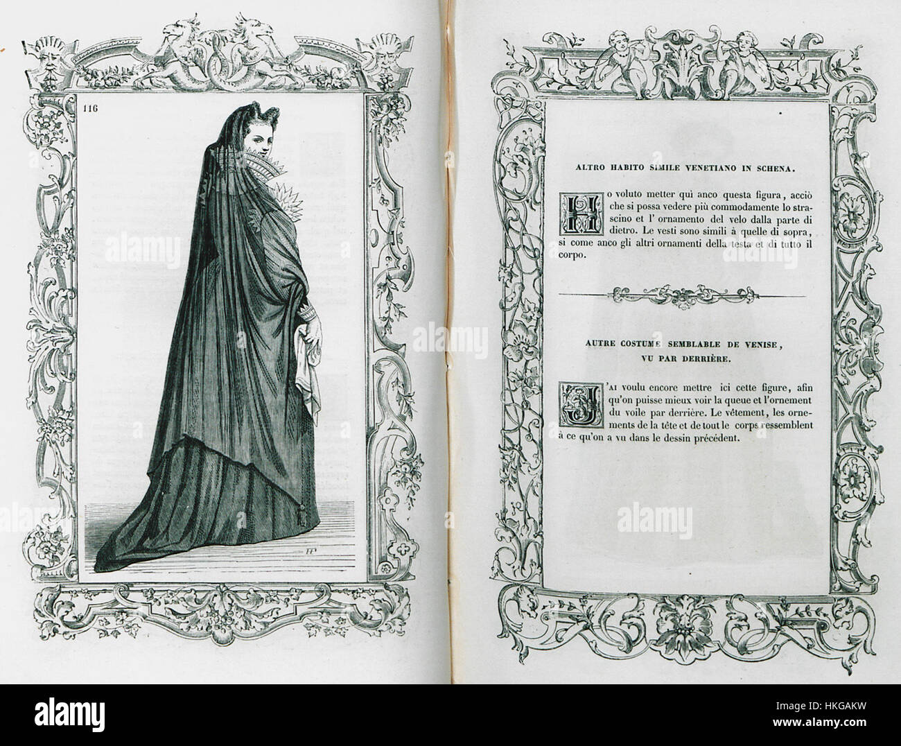 Dieses Kunstwerk von Cesare Vecellio aus dem Jahr 1860 zeigt eine ...