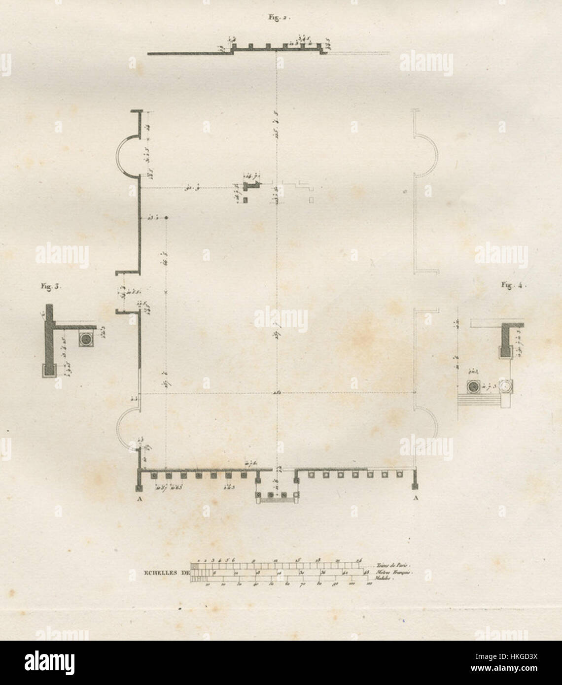 Der architektonische Plan von Stuart James & Revett Nicholas aus dem ...