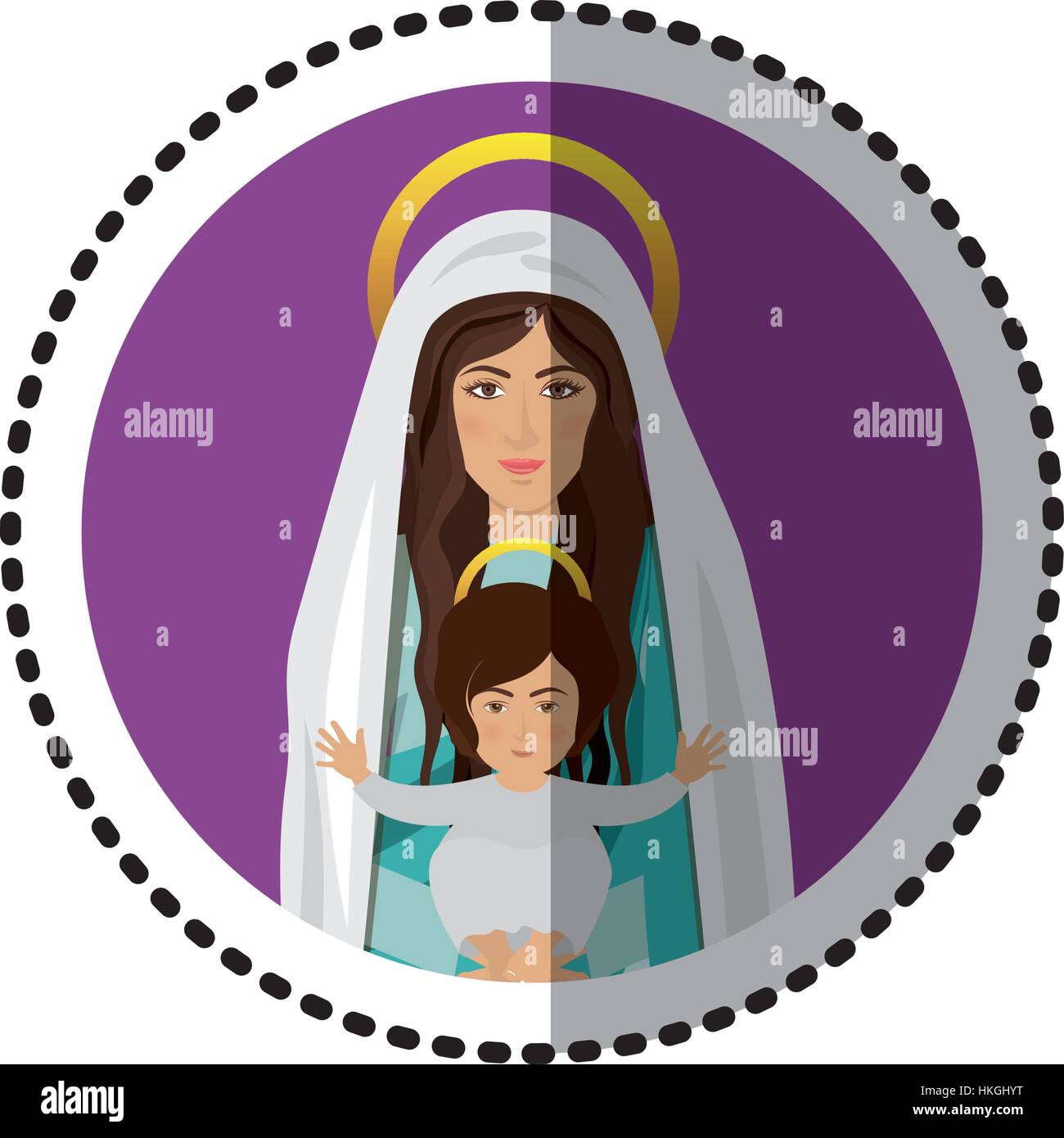 Heilige Jungfrau Maria Symbol Vektor Illustration Grafik-design Stock ...